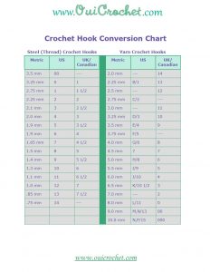 Crochet Hook Conversion Chart {Free Printable} - Oui Crochet