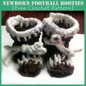 Newborn Football Booties {Free Crochet Pattern} - Oui Crochet